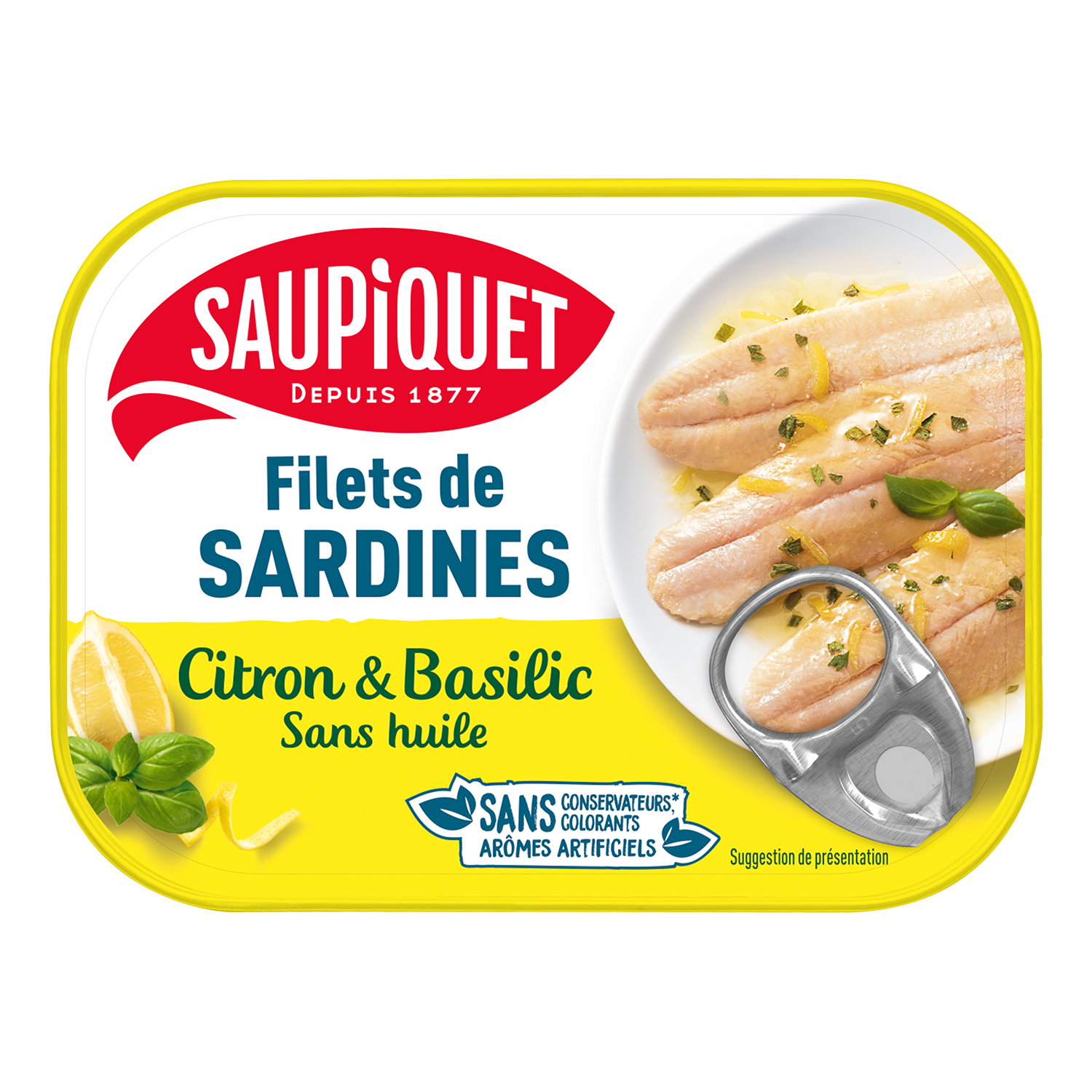 Filets de sardines citron et basilic - Saupiquet